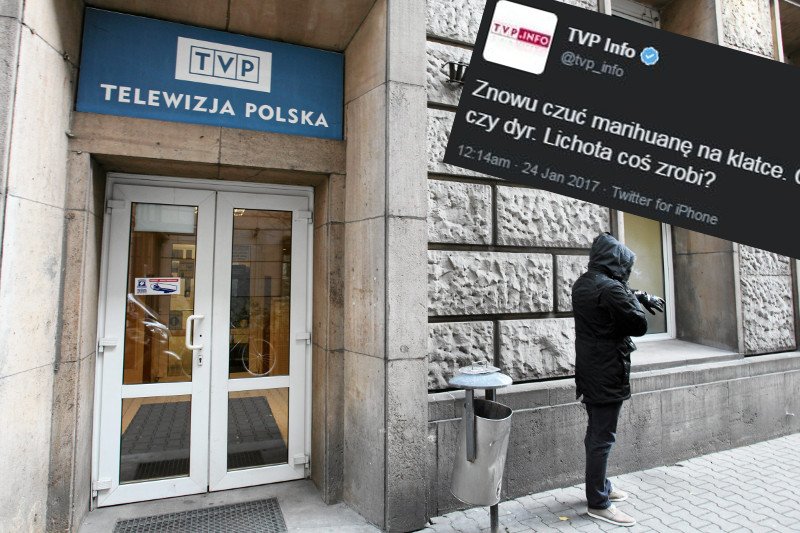 Ale wpadka! Tego tweeta TVP Info nikt miał nie zobaczyć. "Znów czuć marihuanę na klatce ...